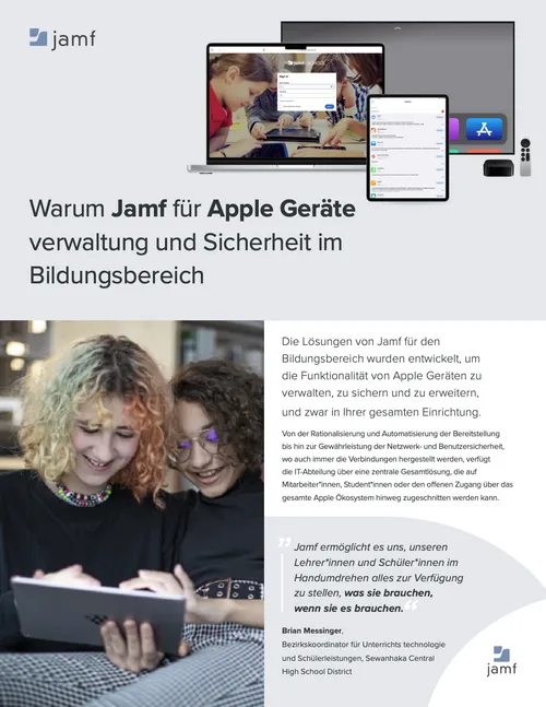 Apple Geräteverwaltung und Sicherheit im Bildungsbereich | Jamf