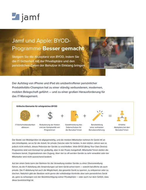 Jamf und Apple: BYOD-Programme