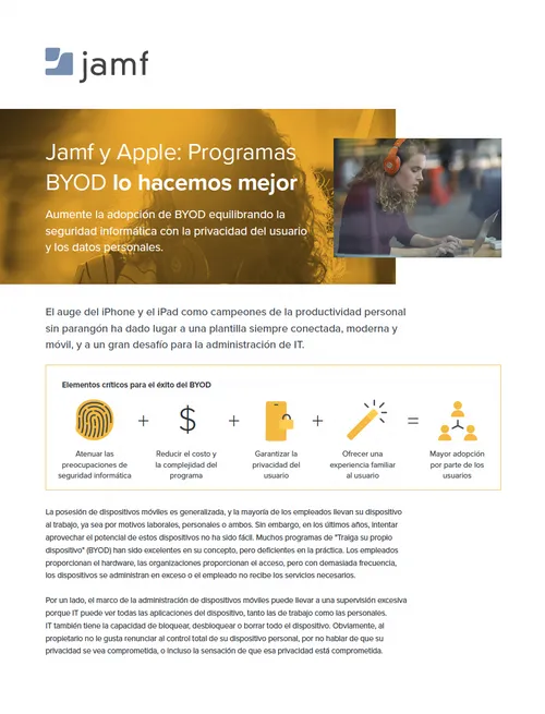 Jamf y Apple: Programas BYOD mejorados | Jamf