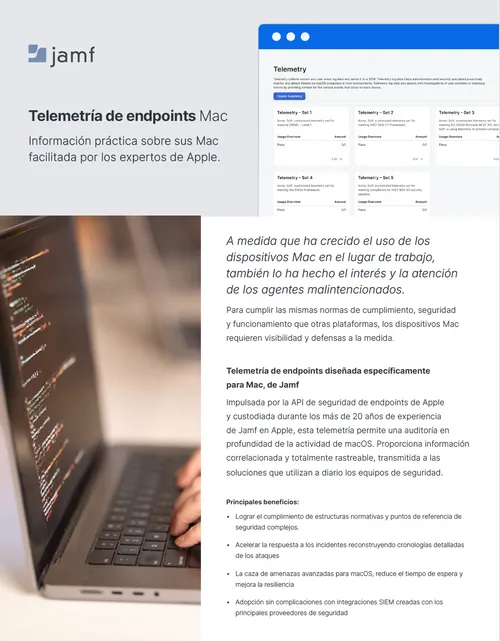 Resumen general de la telemetría de endpoints Mac