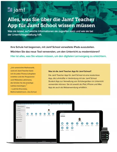 Alles, was Sie über die Jamf Teacher App für Jamf School wissen müssen