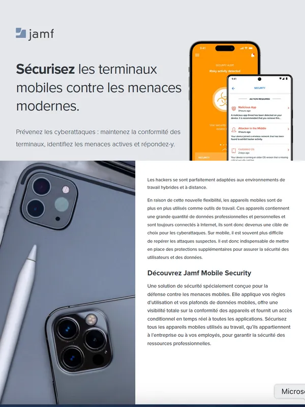 Brochure sur la mobilité et la sécurité de Jamf Security