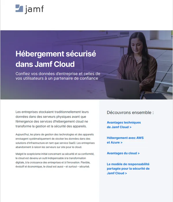 Hébergement sécurisé dans Jamf Cloud