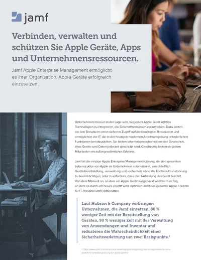 Apple Enterprise Management Broschüre: Verbinden, Verwalten, Schützen | Apple Enterprise ...