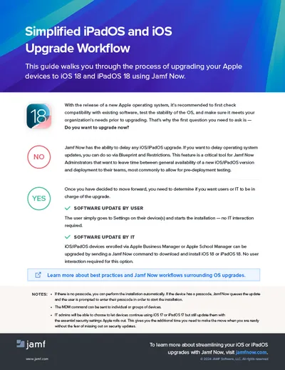 Simplified iPadOS and iOS Upgrade Workflow with Jamf Now | Jamf