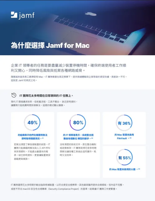 為什麼 Jamf 是 Mac 企業管理的最佳選擇