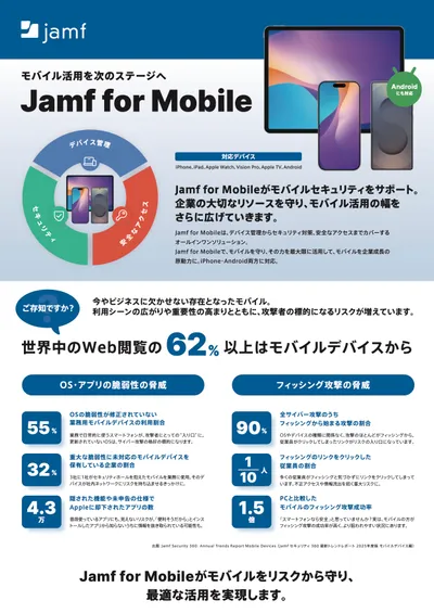 モバイル活用を次のステージへ Jamf for Mobile