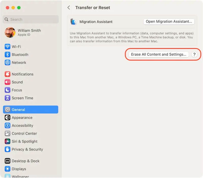 Guide: How to erase all content and settings on macOS