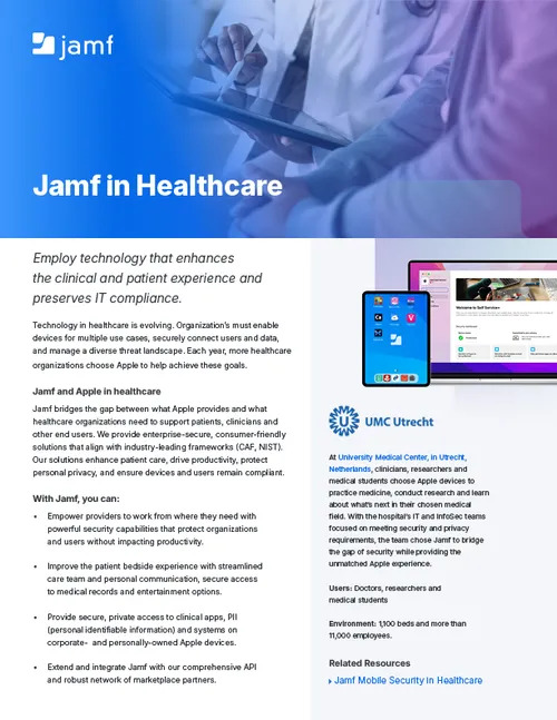 Healthcare management and security | Jamf