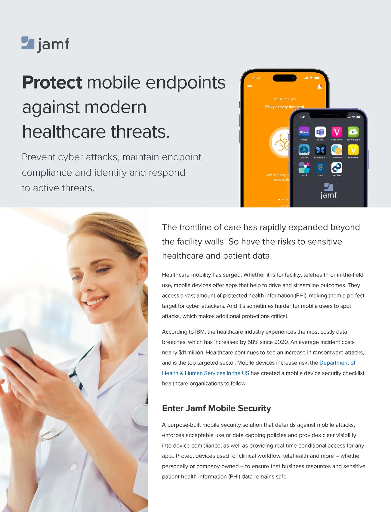 Secure Mobile Endpoints in Healthcare with Jamf Mobile Security