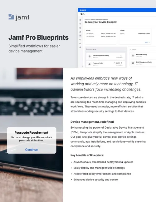 Jamf Pro Blueprints. Simplify Apple Device Management