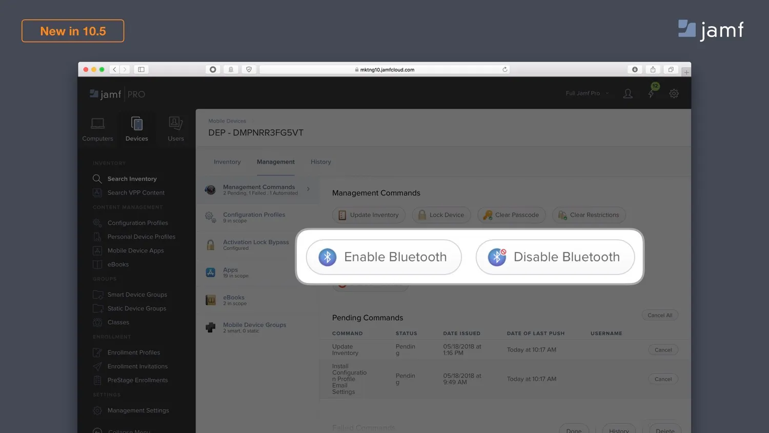 What’s new in Jamf Pro 10.5 | Blog | Jamf