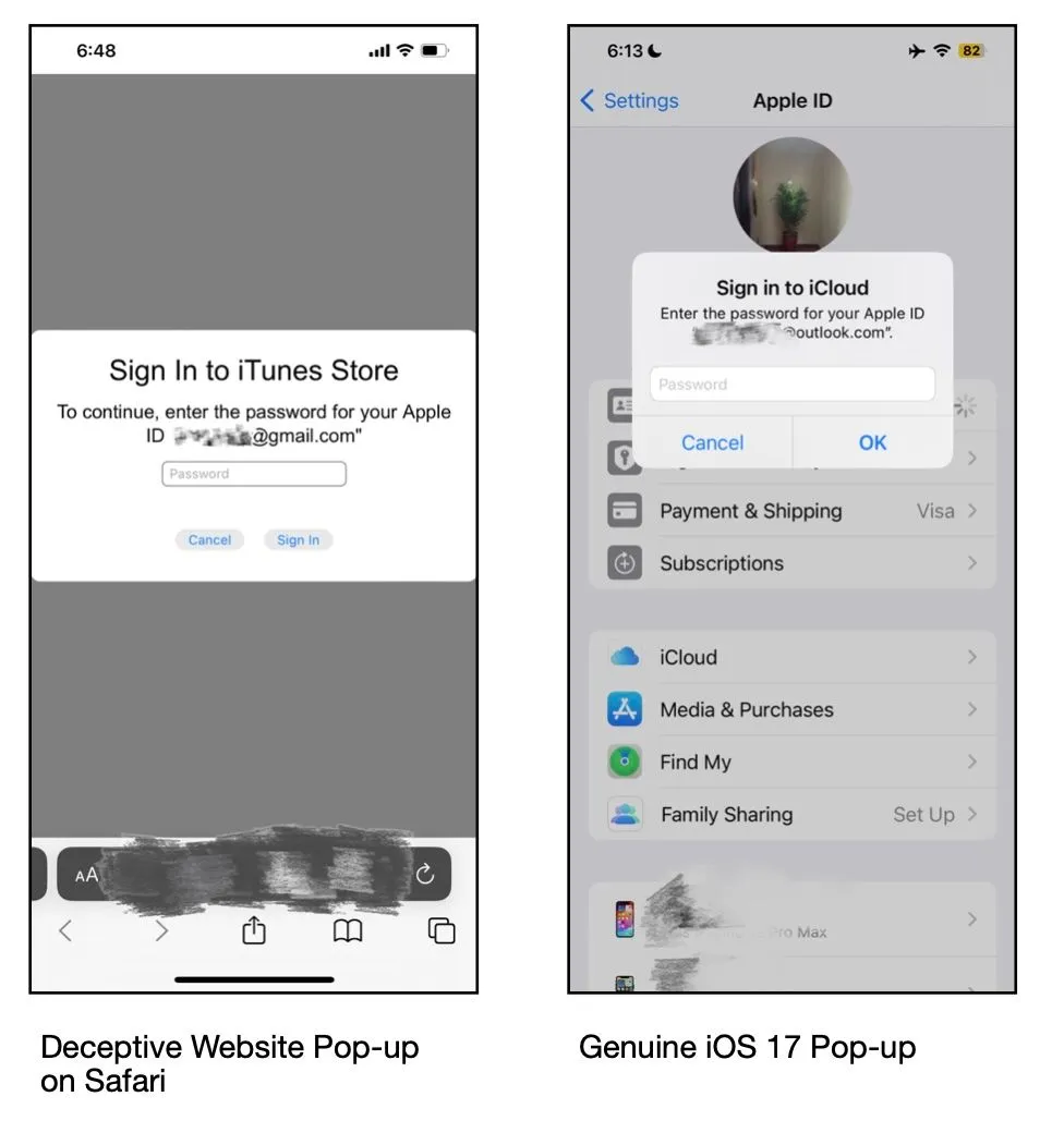Phishing for credentials: iOS pop-up deception through sideloaded apps ...