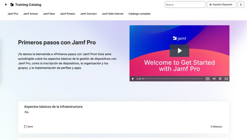 Get Started with Jamf Pro. Self-led training now in 5 languages