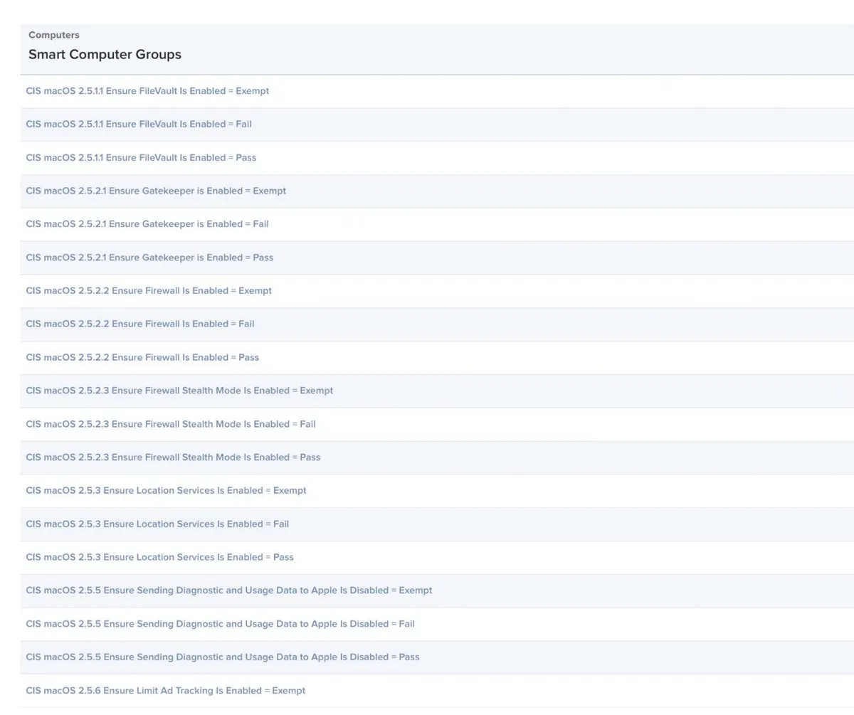 Implement Center of Internet Security (CIS) with Jamf