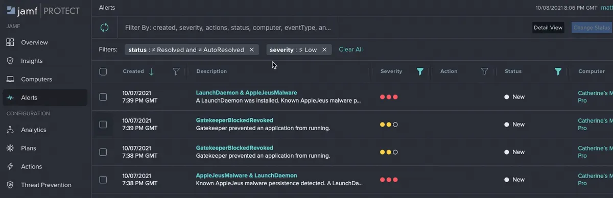 Prioritized Security Alerts and Collaboration | Jamf Protect