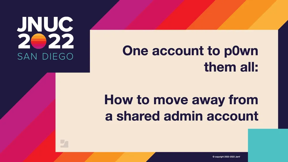 How To Move Away From A Shared Mac Admin Account