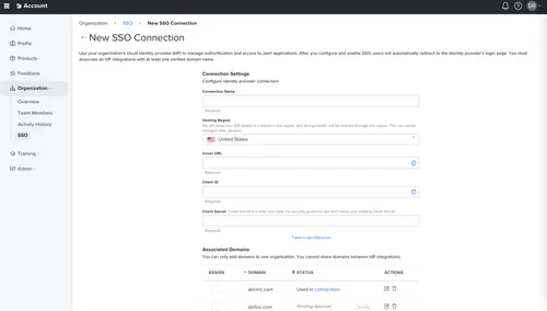 How to configure identity provider (idP) in Jamf Account.