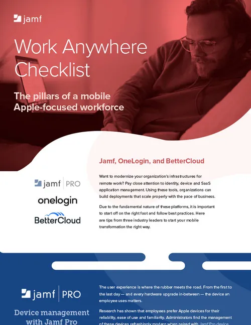 Work Anywhere Checklist: the pillars of a mobile Apple-focused workforce