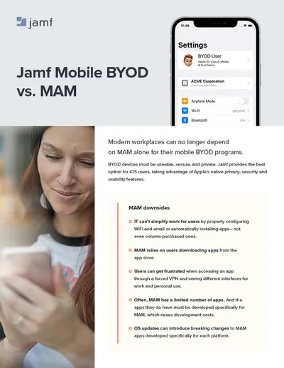 Jamf Mobile BYOD vs. MAM