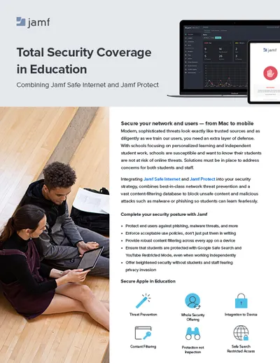 Combining Jamf Protect and Jamf Safe Internet brochure | Jamf
