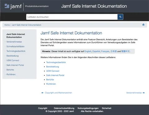 Jamf Safe Internet Dokumentation | Jamf