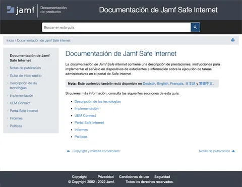 Documentación de Jamf Safe Internet | Jamf