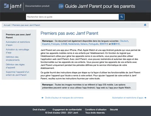 Guide Jamf Parent pour les parents | Jamf