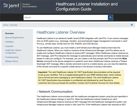 Healthcare Listener Installation and Configuration Guide | Jamf