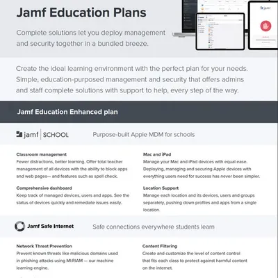Jamf Education Plans | Education | Pricing Plans