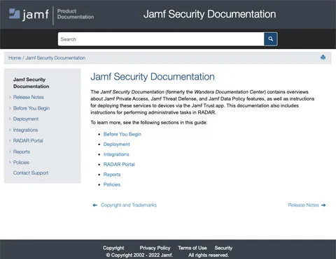 Product Documentation | Resources | Jamf