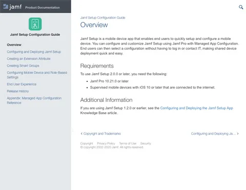 Jamf Setup Configuration Guide | Jamf