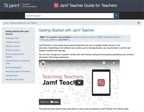 Jamf Teacher Guide for Teachers | Jamf