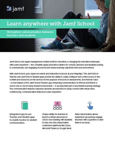 Learn Anywhere with Jamf School | Distance Learning | Jamf