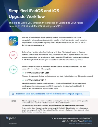 Simplified iPadOS and iOS Upgrade Workflow | Jamf