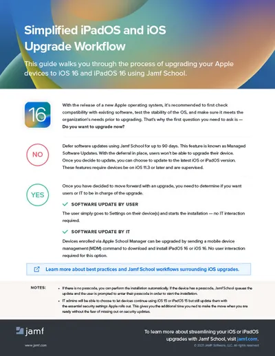 Simplified iPadOS and iOS Upgrade Workflow with Jamf School | Jamf