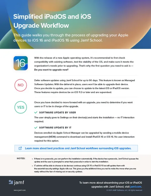 Simplified iPadOS and iOS Upgrade Workflow with Jamf School | Jamf