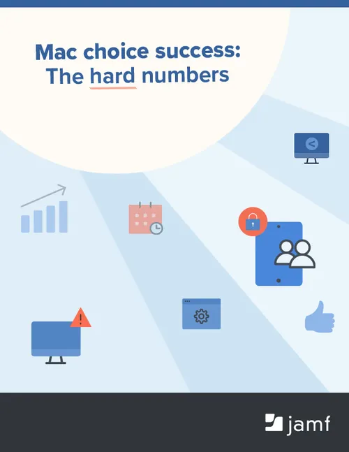 我們以數據證明，讓員工選擇以 Mac 來辦公確實能提升各方面的成效。