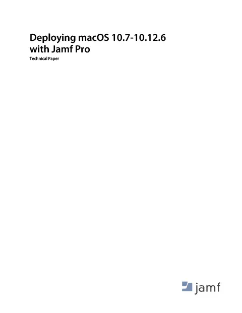 Deploying macOS 10.7-10.12.6 with Jamf Pro | Jamf