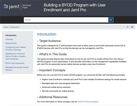 Building a BYOD Program with User Enrollment and Jamf Pro | Jamf