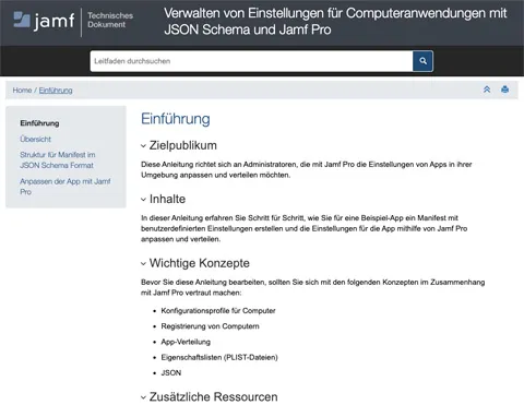 Verwalten von Einstellungen für Computeranwendungen mit JSON Schema und Jamf Pro, ab Version 10. ...