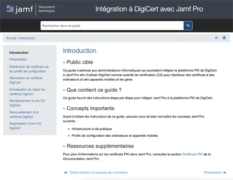Intégration à DigiCert avec Jamf Pro | Jamf