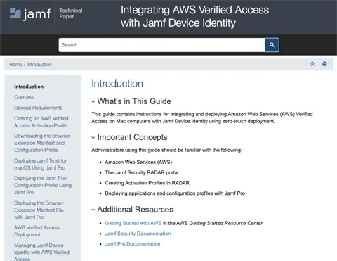 Integrating AWS Verified Access with Jamf Device Identity