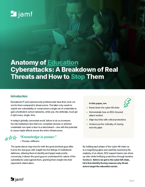 How Schools Can Protect K-12 Students from Cyberattacks with Jamf