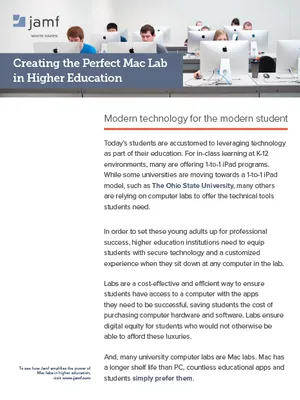 Creating the Perfect Mac Lab in Higher Education | Jamf