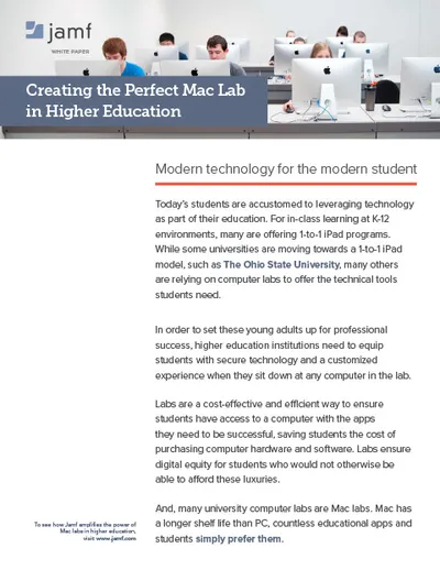 Creating the Perfect Mac Lab in Higher Education | Jamf