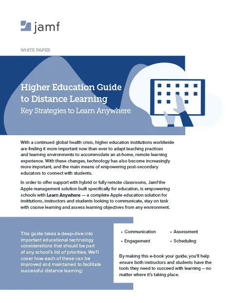 Higher Education Guide to Distance Learning | Remote Learning | Jamf