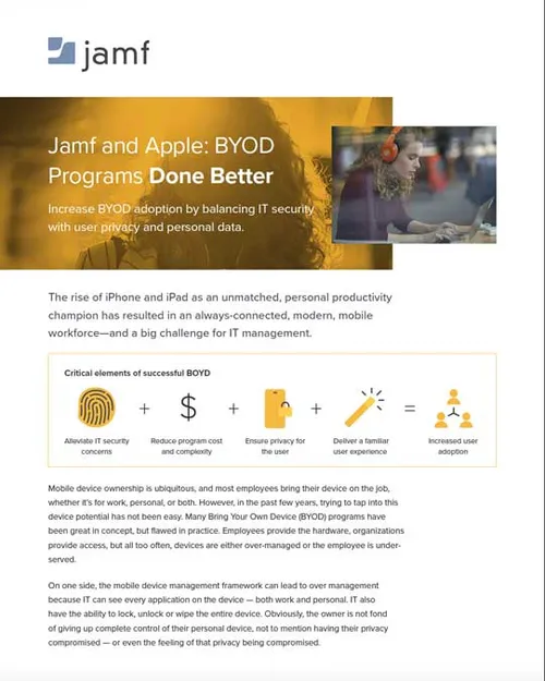Apple BYOD｜Jamfで成功するBYOD