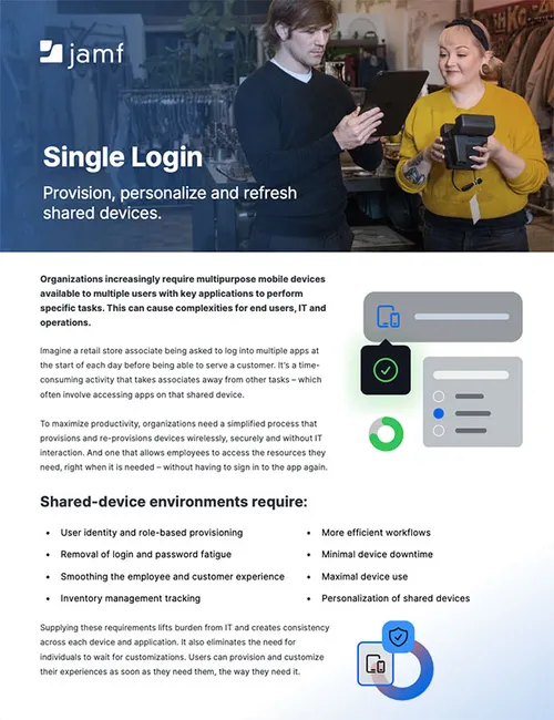 Single Login | Jamf Setup and Reset | Shared Device Management