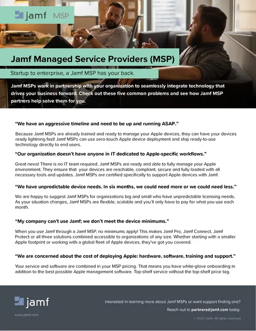 Jamf Managed Service Providers